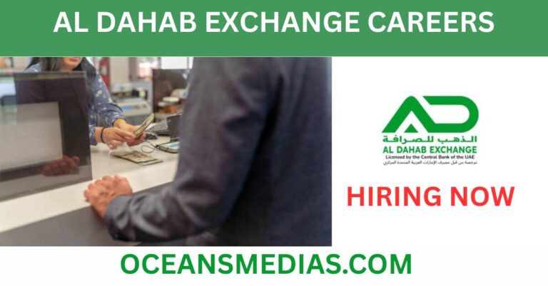 Al Dahab Exchange CAREERS :APPLY NOW